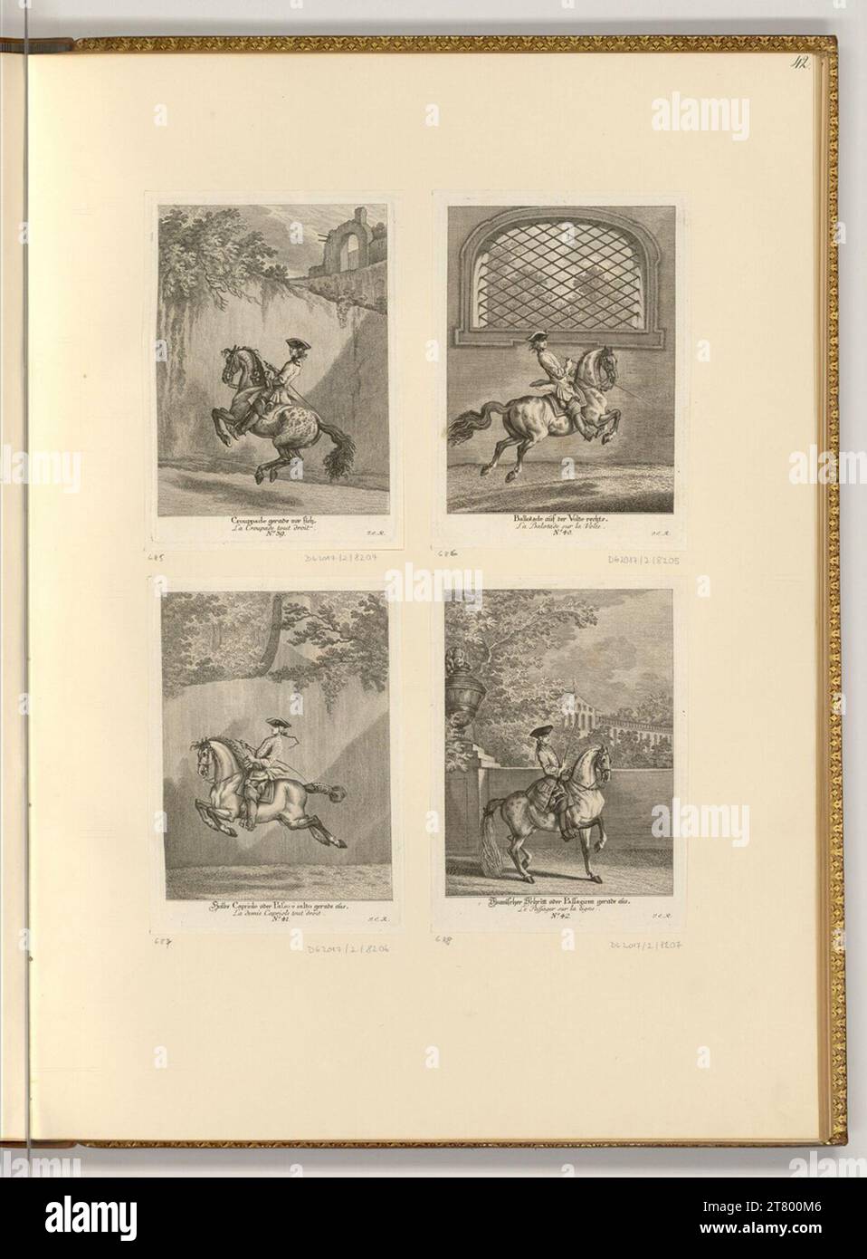 Johann Elias Ridinger (Ausführende r Künstler in) Horses. etching 1760 ...