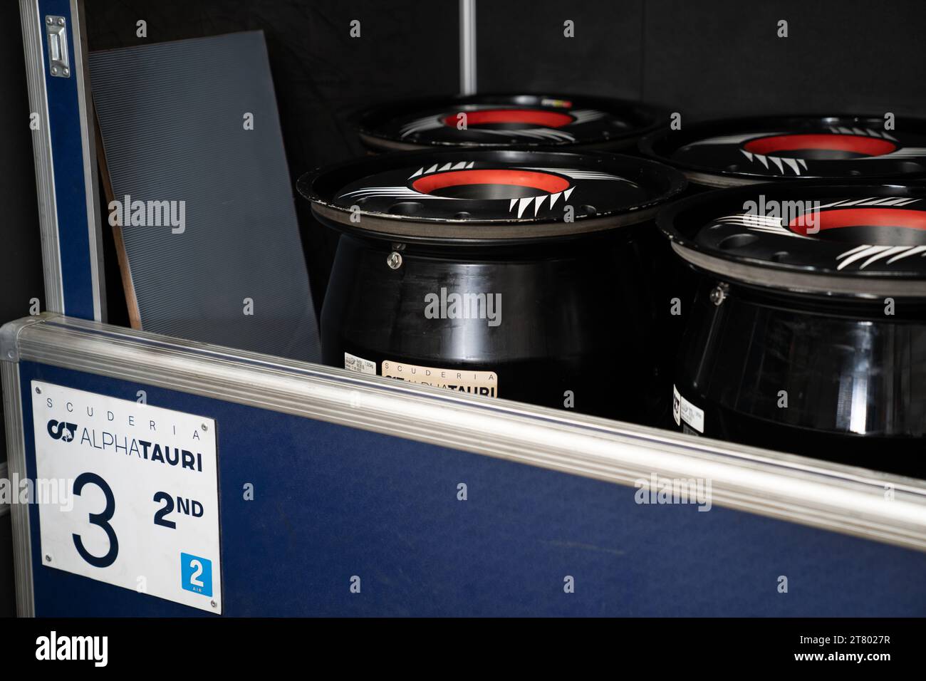 Each team's wheels are labelled and barcoded together with their ...