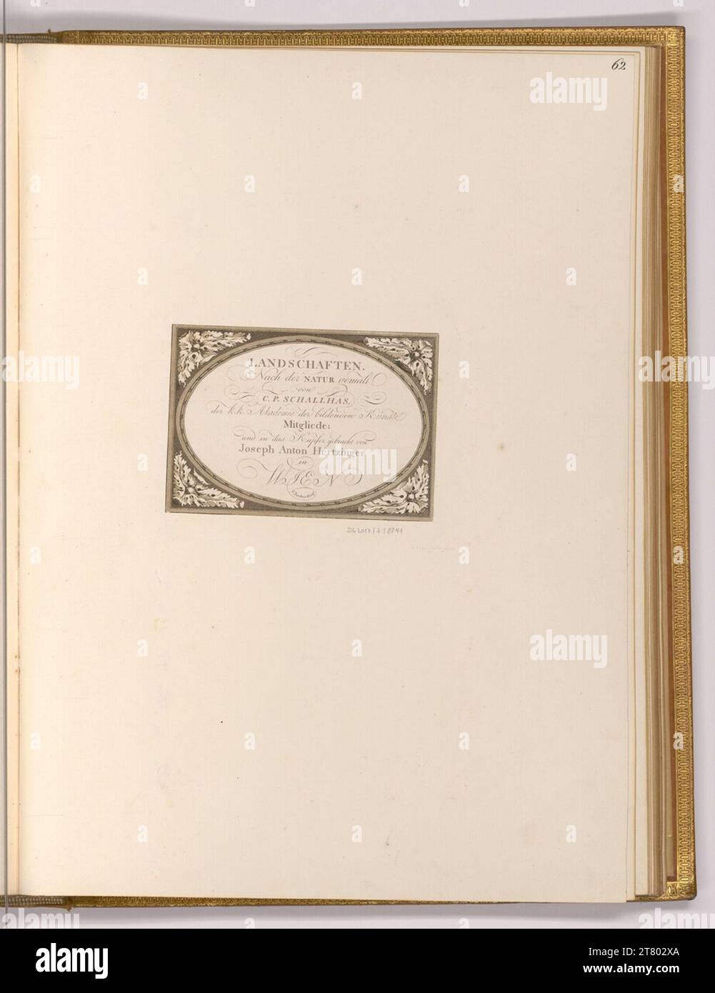 Carl Philipp Schallhas Title cartridge, landscapes painted by nature by ...