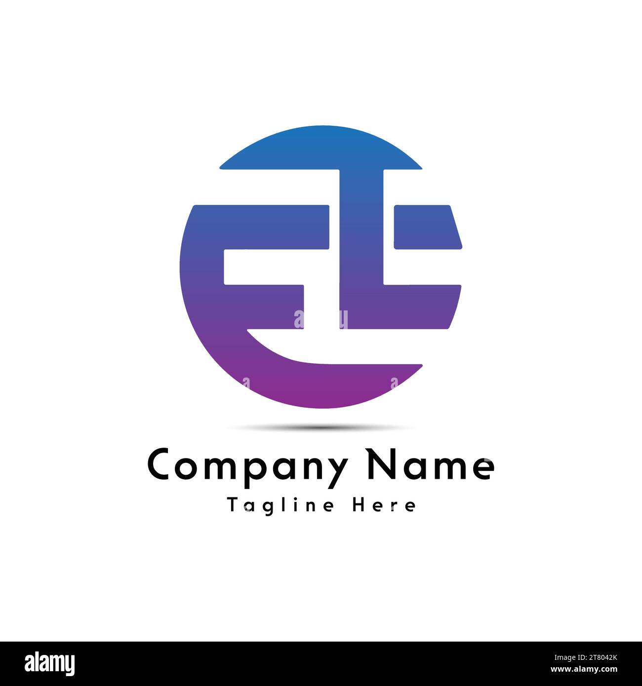 Ete letter round logo hi-res stock photography and images - Alamy