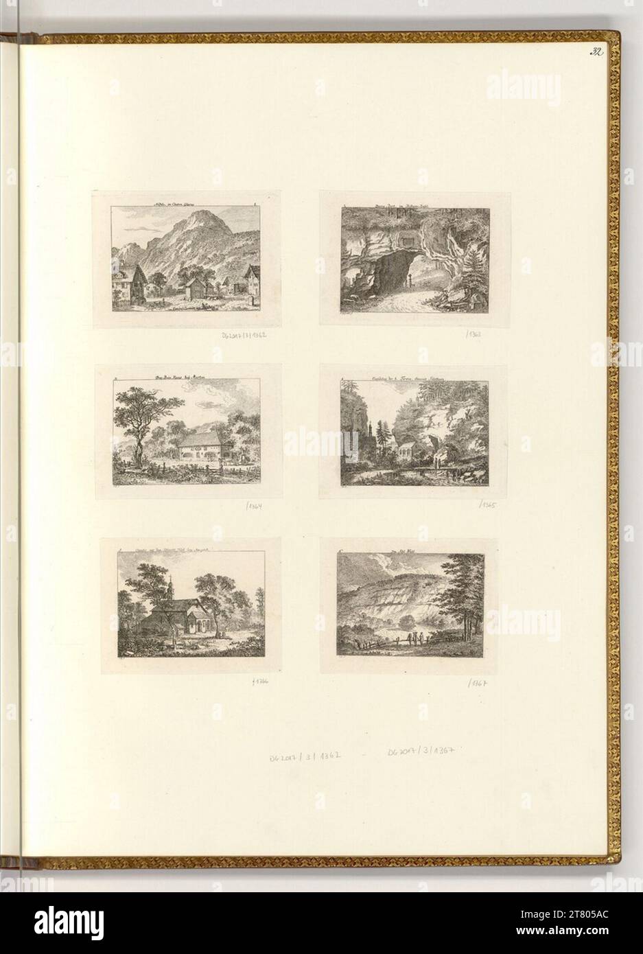 Salomon Gessner (Engraver) Various views of Switzerland: Glarus, Murten ...