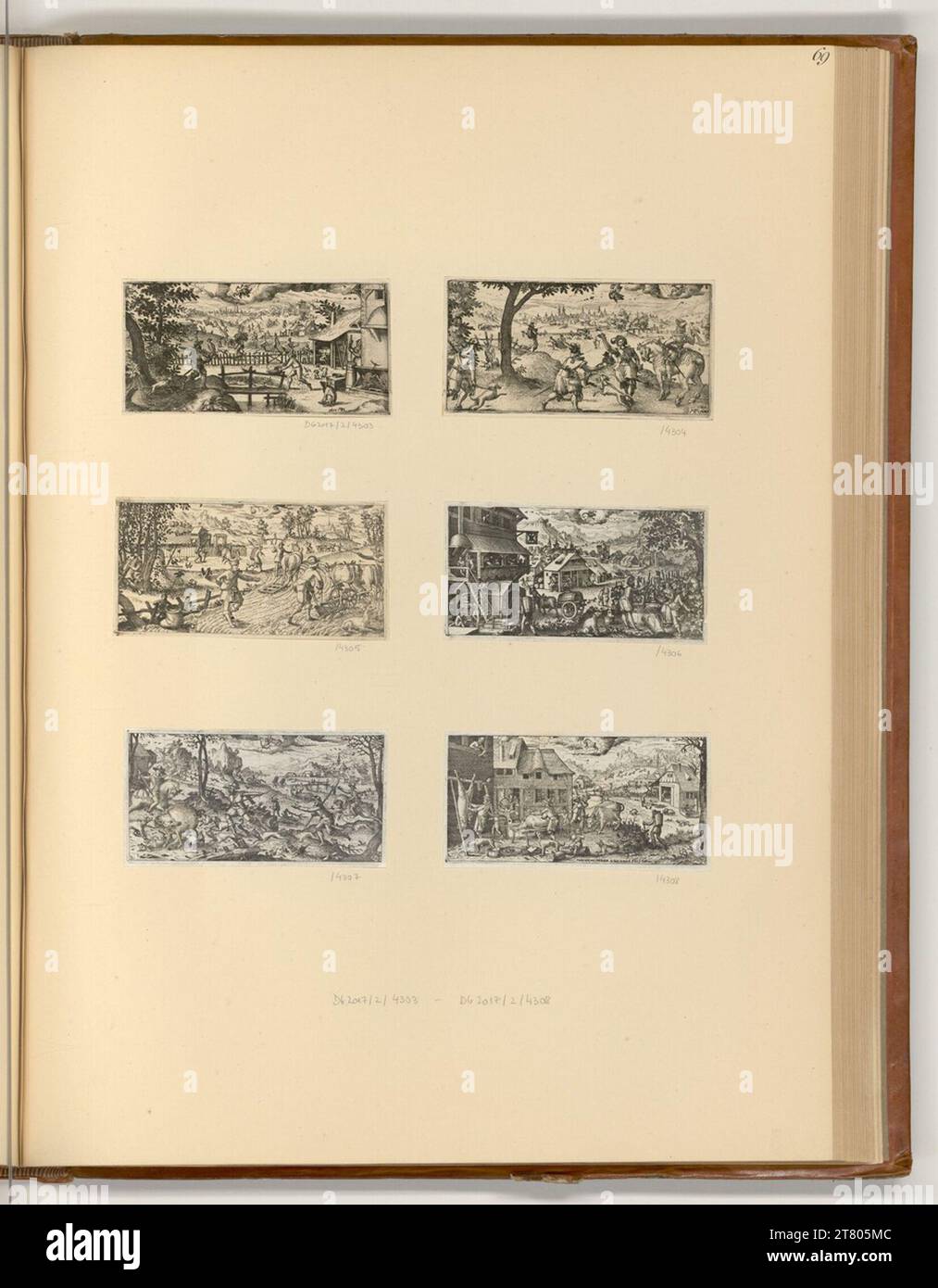 Matthäus Merian der Ältere (Engraver) The twelve months: July - December. etching 1608-1650 ...