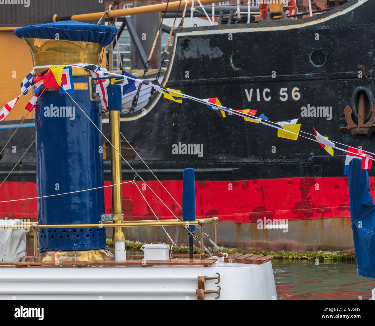 VIC 56 at her moorings in Portsmouth Historic Dockyard, Hampshire ...