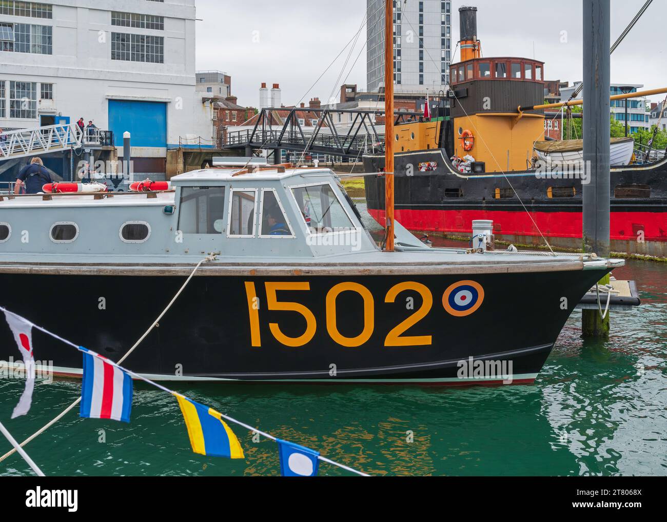 The restored ST 1502 Seaplane Tender MK1A at her berth in Portsmouth ...