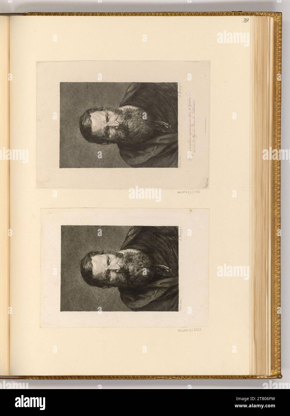 Johann Adam von Bartsch (Engraver) Half -length portrait of a man with ...