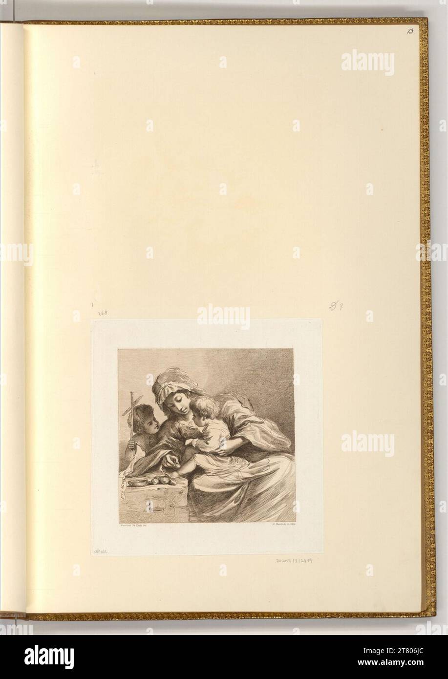 Johann Adam von Bartsch (Engraver) Mary with Jesus on the lap and the standing John's boy next ...