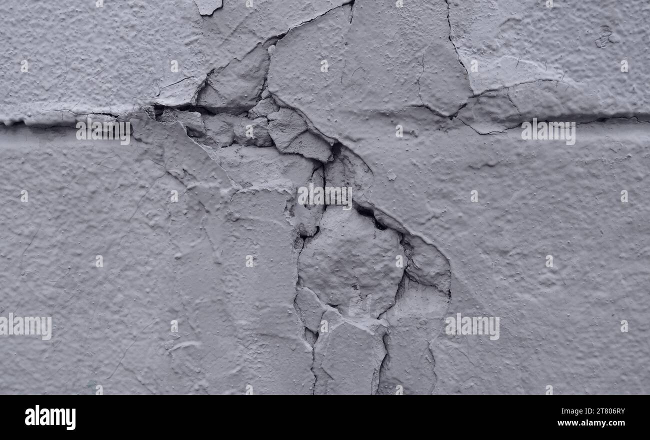 The joint between two concrete slabs collapses over time Stock Photo ...