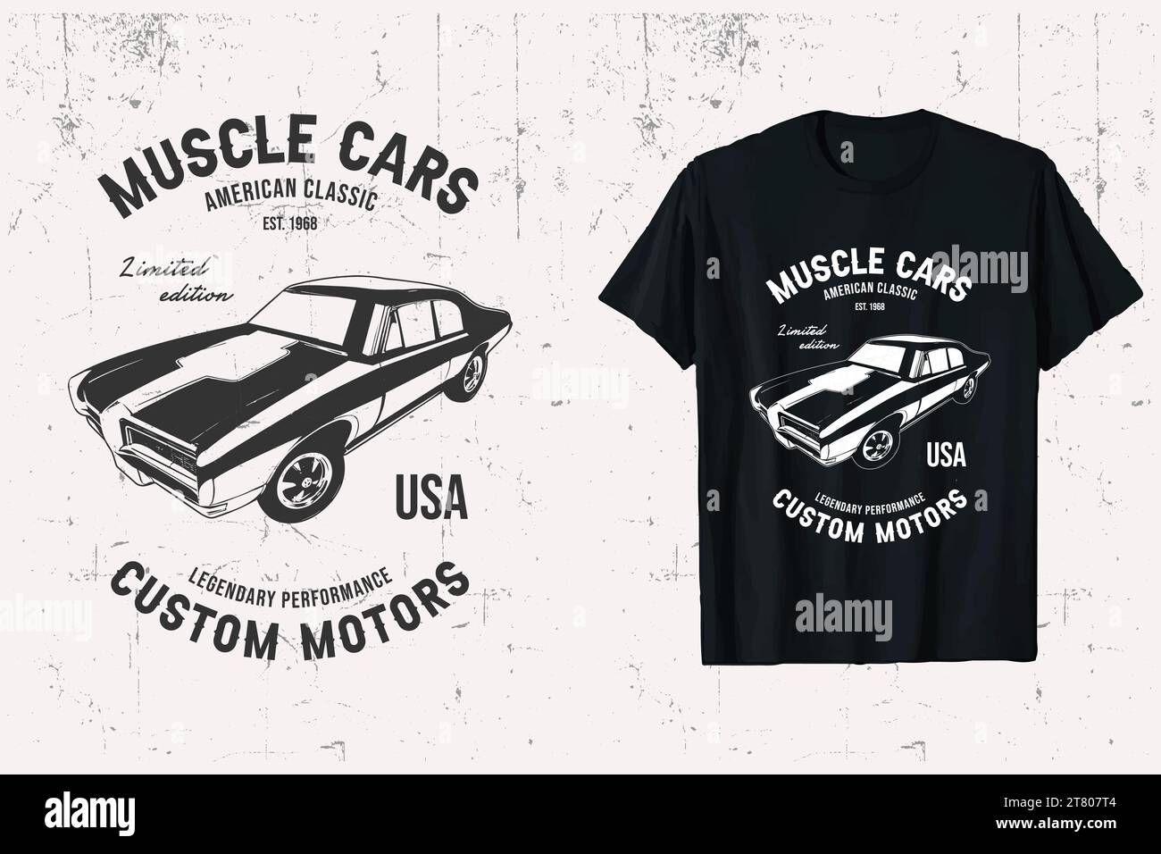 American muscle classic car t-shirt design. usa car t shirt graphic ...