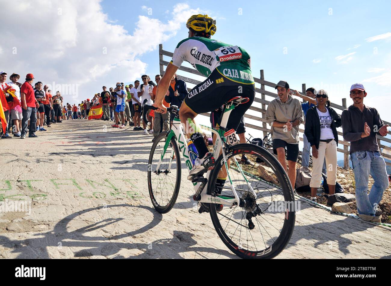 A thrilling stage of La Vuelta España unfolds at the iconic Bola del ...