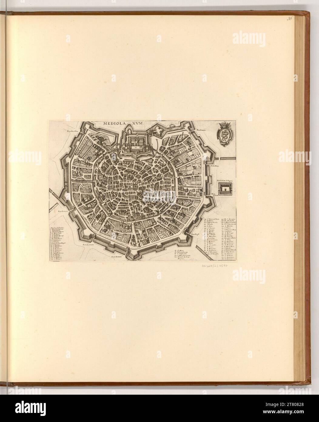 Matthäus Merian der Ältere (An der Entstehung Beteiligte r) Milan (map). etching 17. Century ...