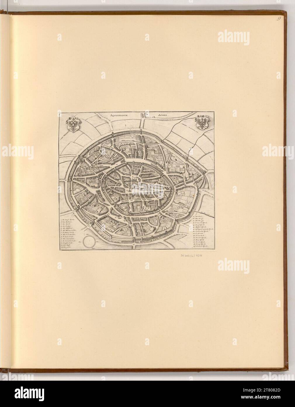 Matthäus Merian der Ältere (An der Entstehung Beteiligte r) Aachen (map). etching 1608-1650 ...