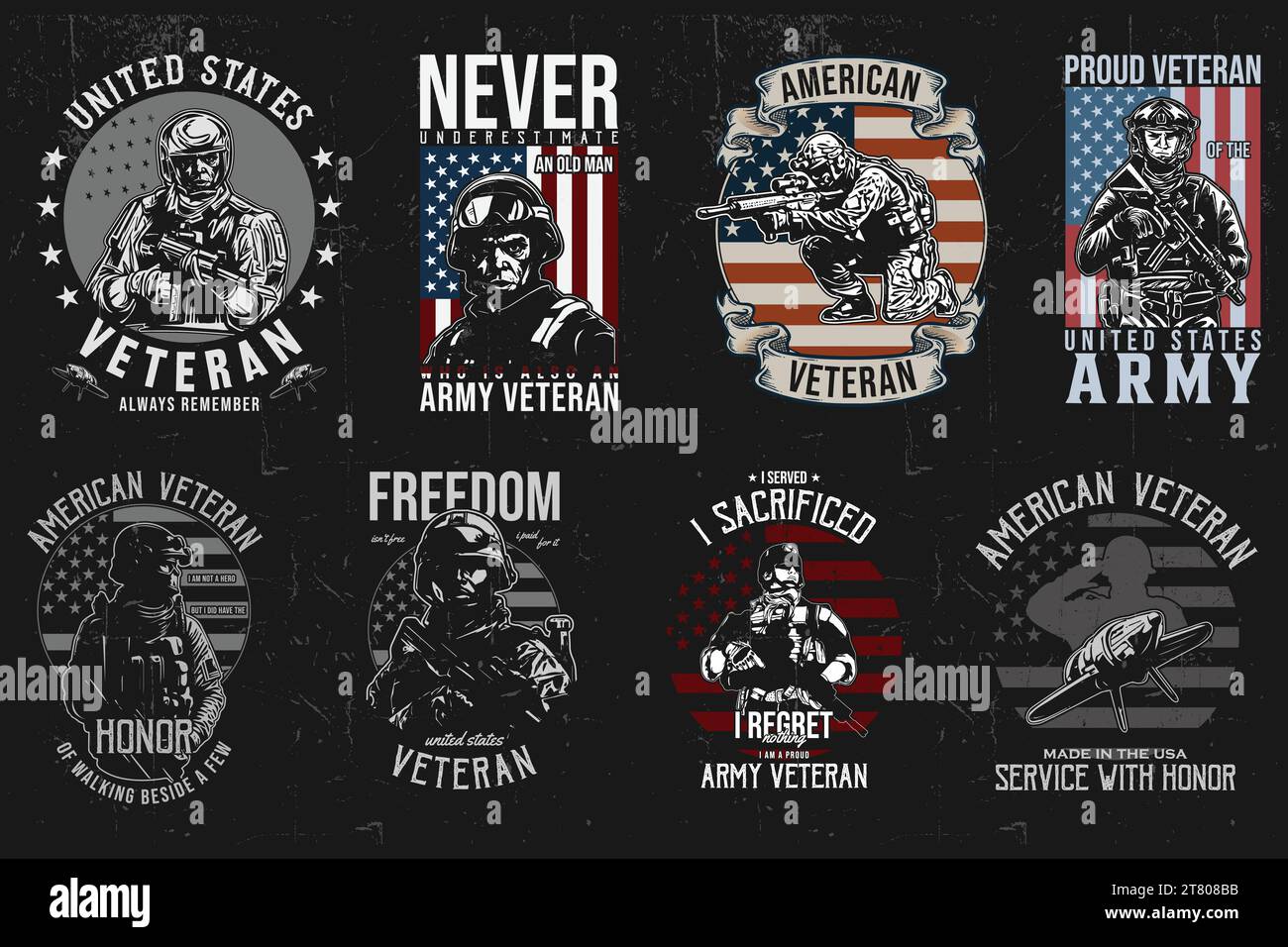 Vetaran Army T-Shirt Designs Bundle Stock Vector Image & Art - Alamy