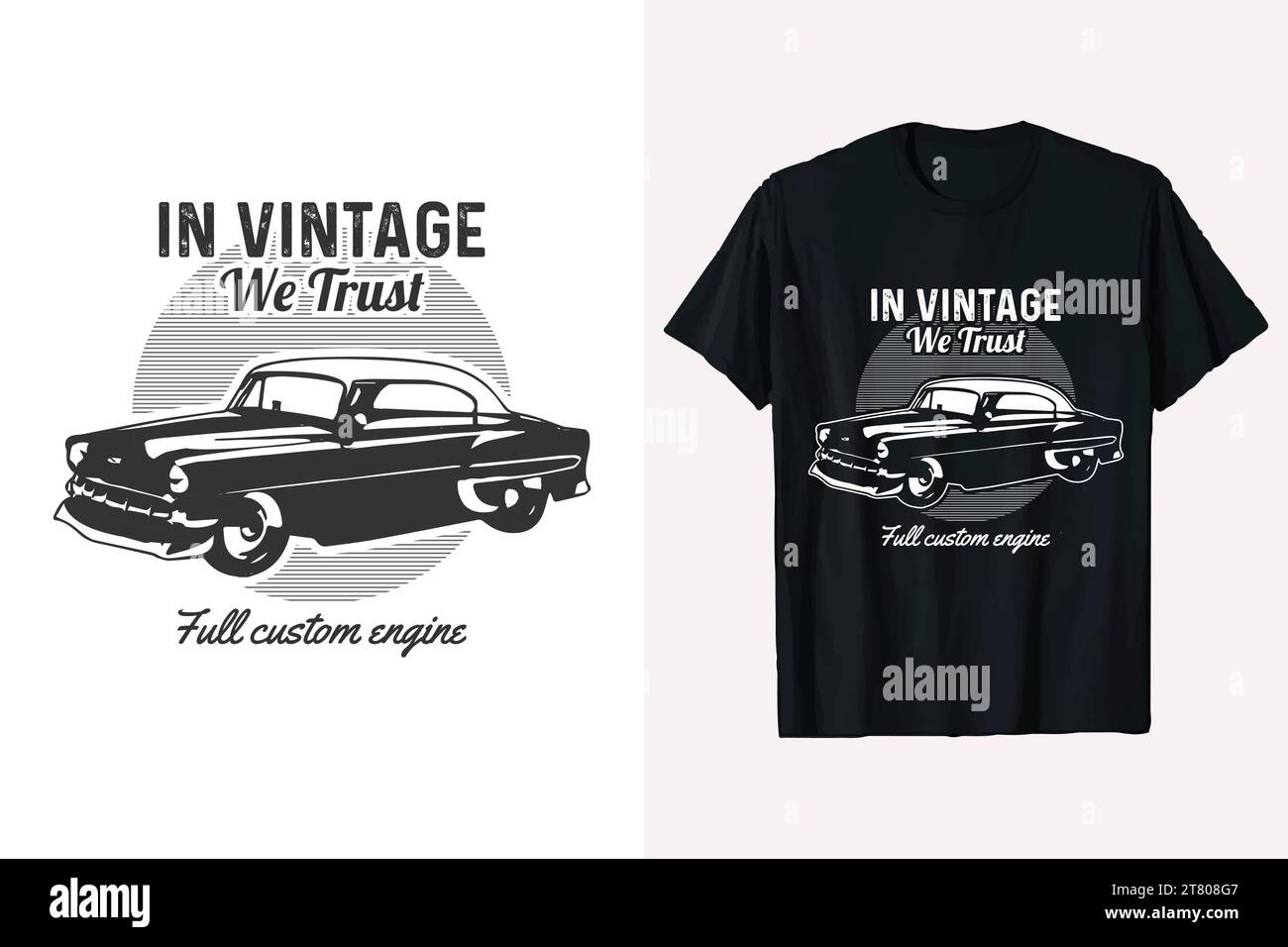 warning may spontaneously talk about classic car Vector T-shirt Design ...