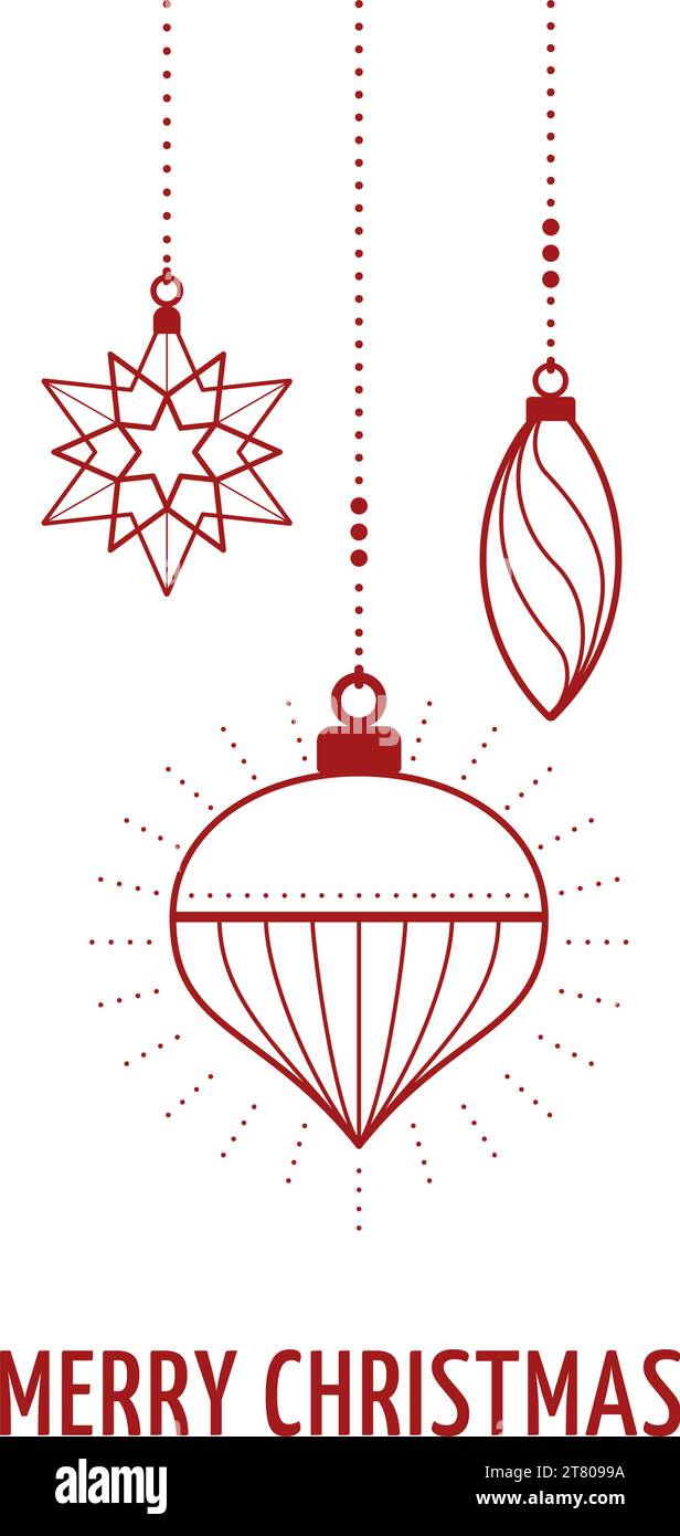 Red card merry christmas Cut Out Stock Images & Pictures - Alamy