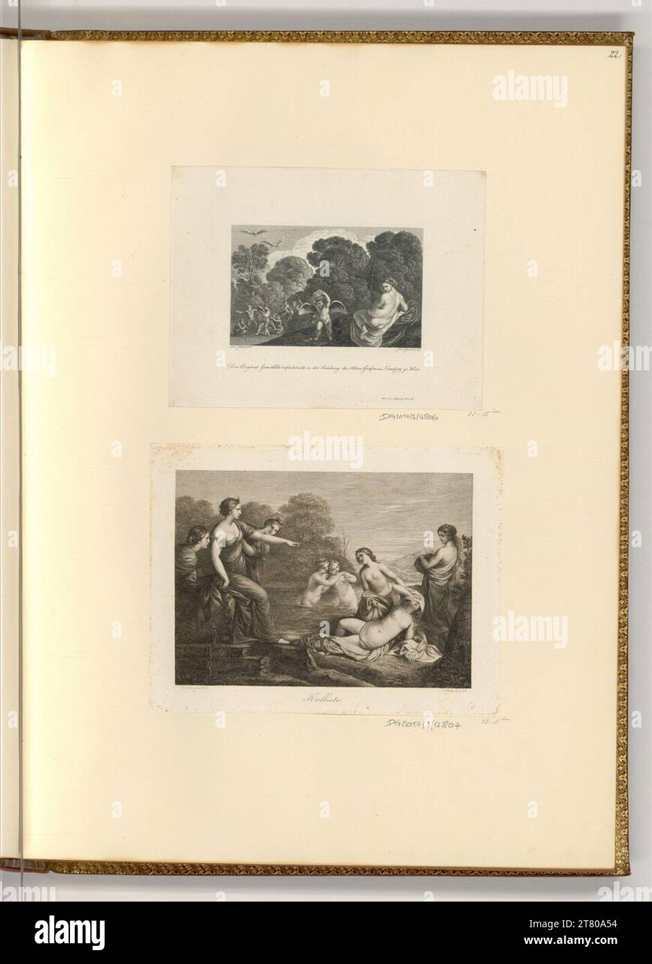 Karl Agricola (Engraver) Dance of the fauna; Kalisto. Etching; Pointier ...