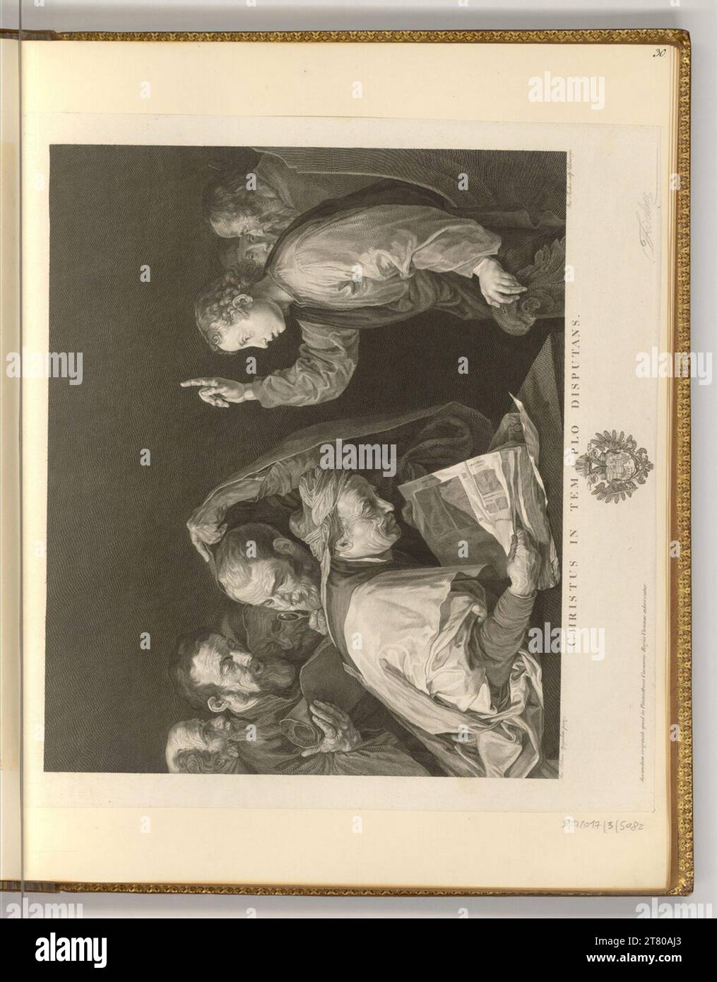 Joseph Fischer (Engraver) Christ in the temple dispute. Etching, copper ...