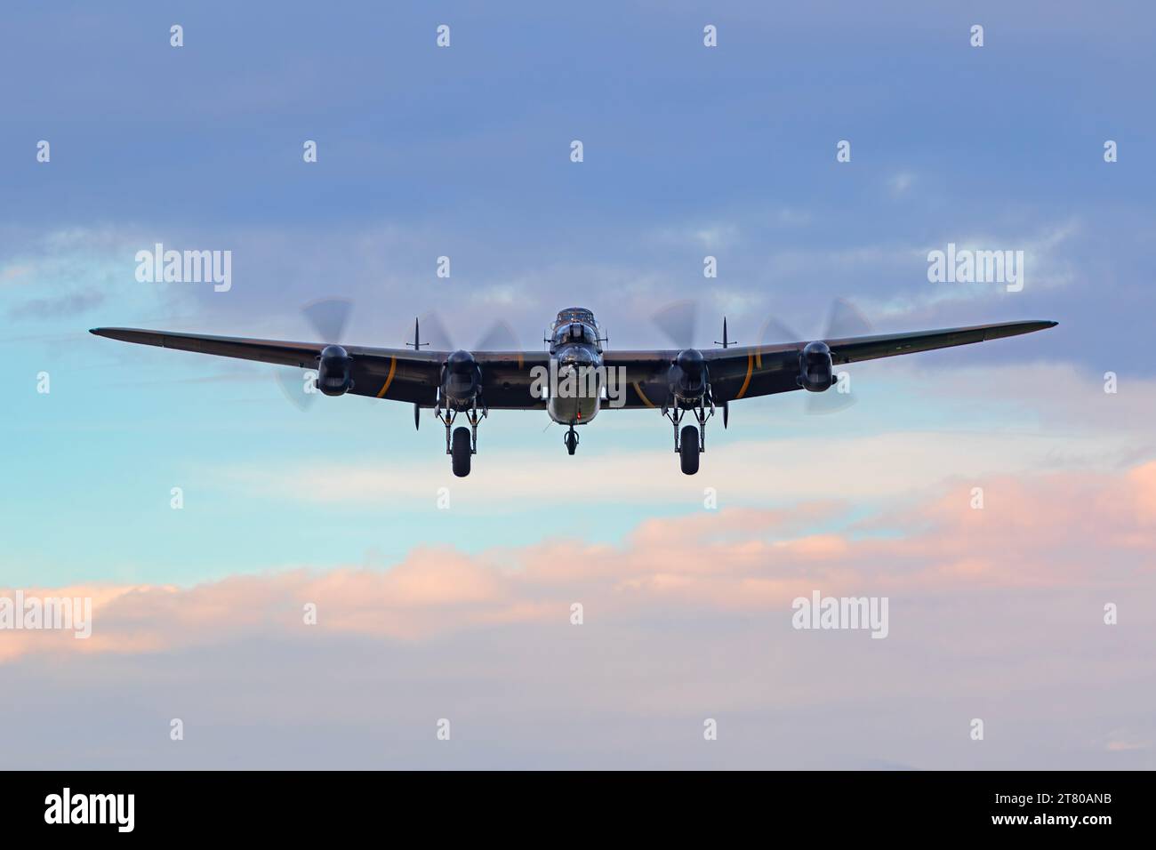 Battle Of Britain Memorial Flight (BBMF) Lancaster Bomber On Final ...