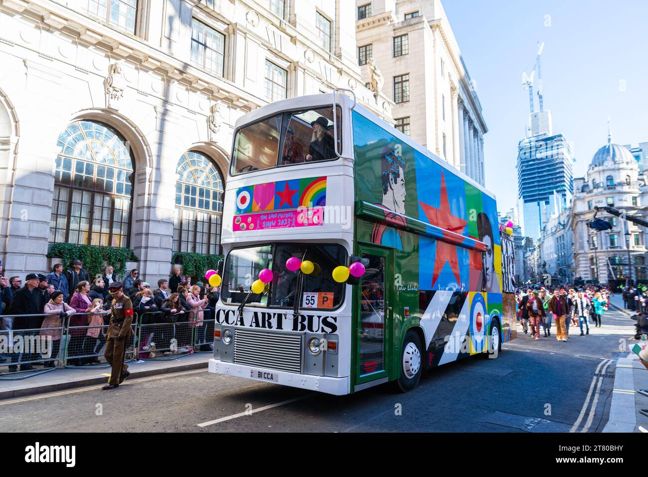 CCA Art Bus at the Lord Mayor's Show procession 2023 in Poultry, in the ...