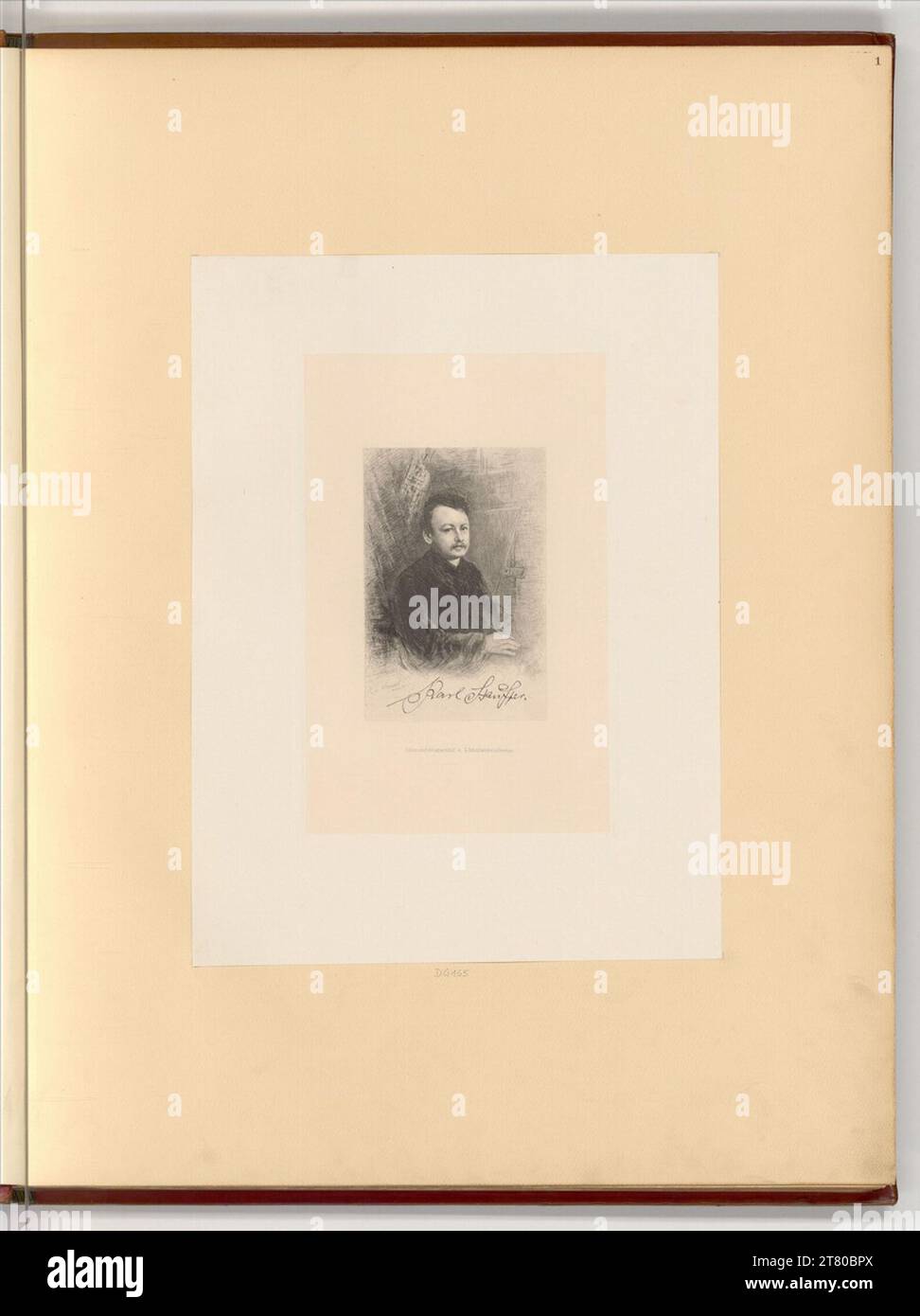 Wilhelm Krauskopf (Lithograph in) Portrait Karl Stauffer. Lithography ...