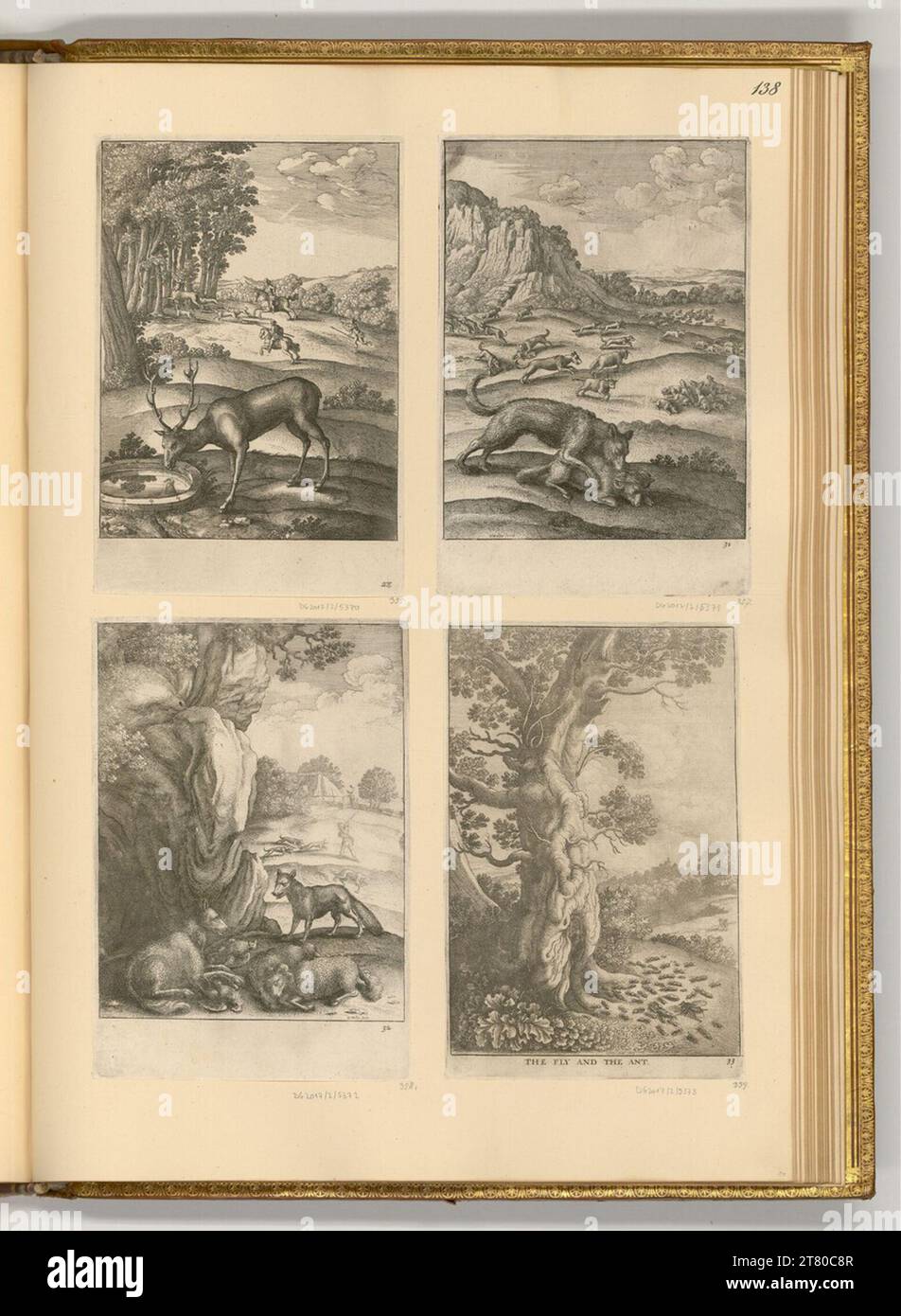 Wenzel Hollar (Engraver) Fables. etching 1665 , 1665 Stock Photo - Alamy