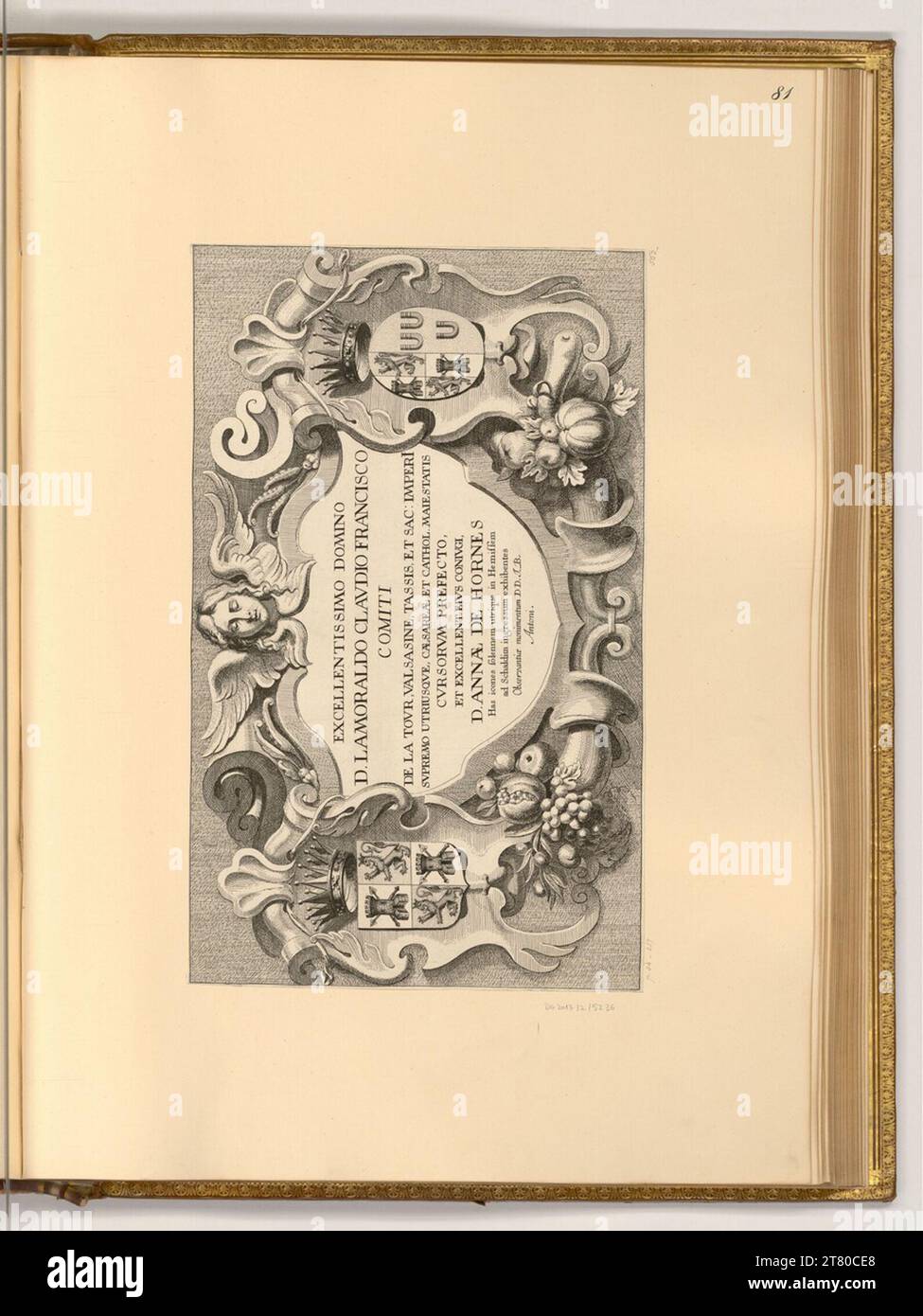 Wenzel Hollar (Engraver) Title cartridge. etching 1650 , 1650 Stock ...