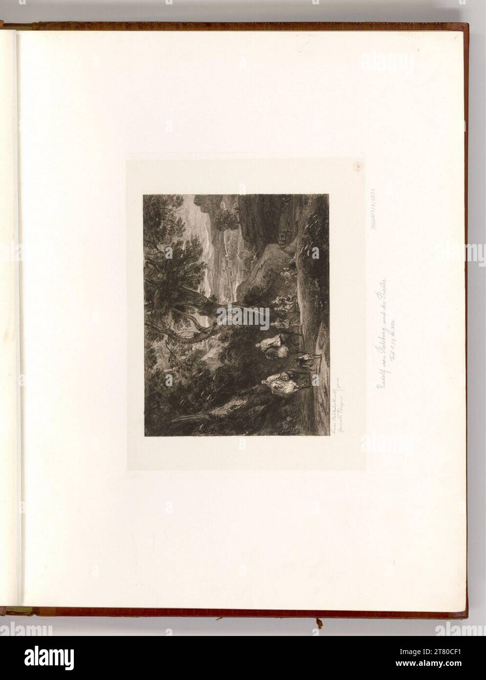 William Unger (Engraver) Landscape with Rudolf von Habsburg and the ...