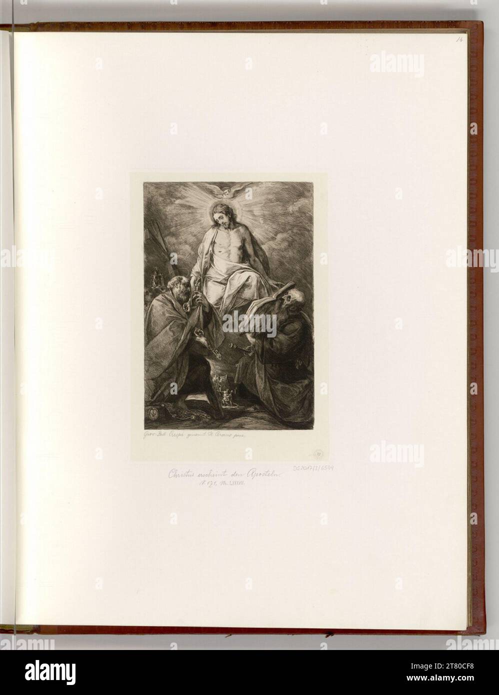 William Unger (Engraver) Christ appears the apostles Peter and Paul ...