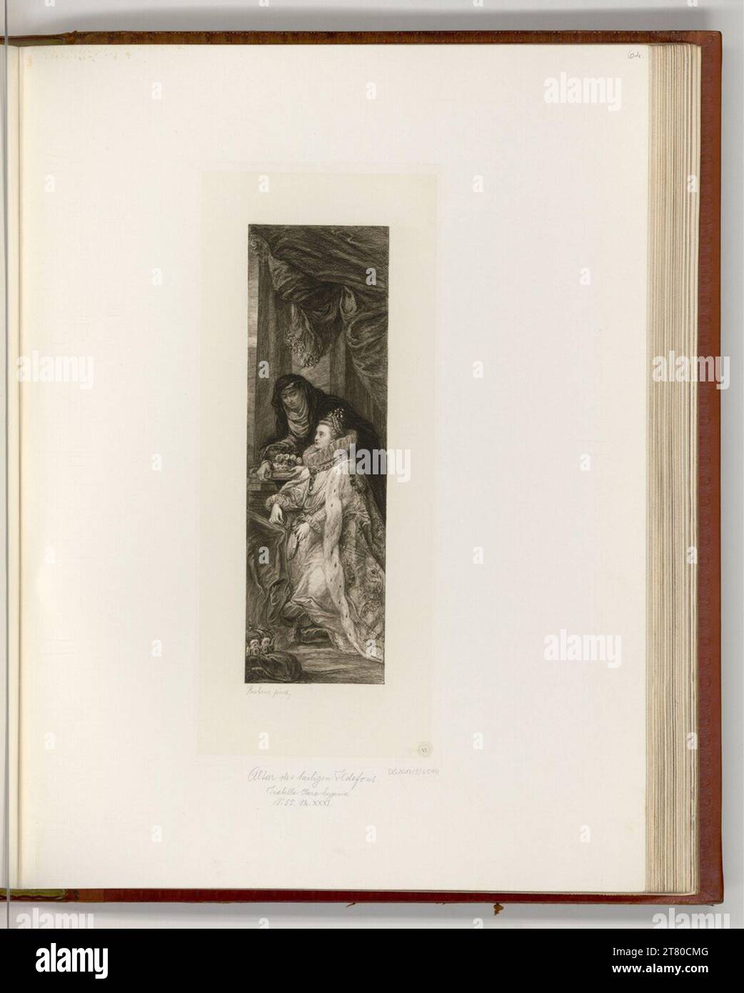 William Unger (Engraver) Ildefonso-Altar: Infantin Isabella Clara Eugenia (right inner wing ...