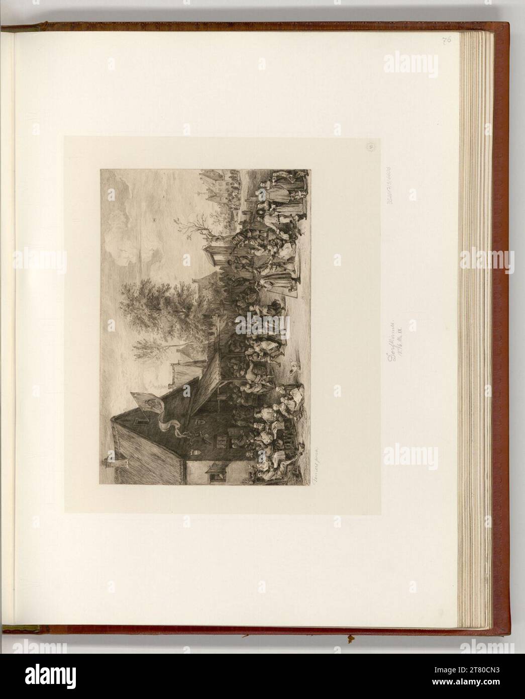 William Unger (Engraver) Farmenkirmes. etching 1886 , 1886 Stock Photo ...