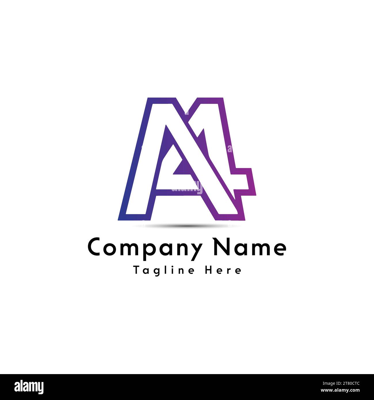A4 letter creative logo design Stock Vector Image & Art - Alamy