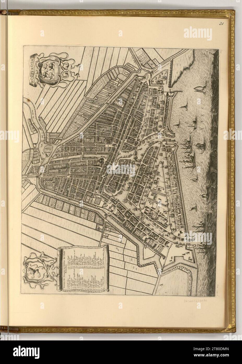 Wenzel Hollar (Engraver) Rotterdam (map). etching 1627-1677 , 1627/1677 ...