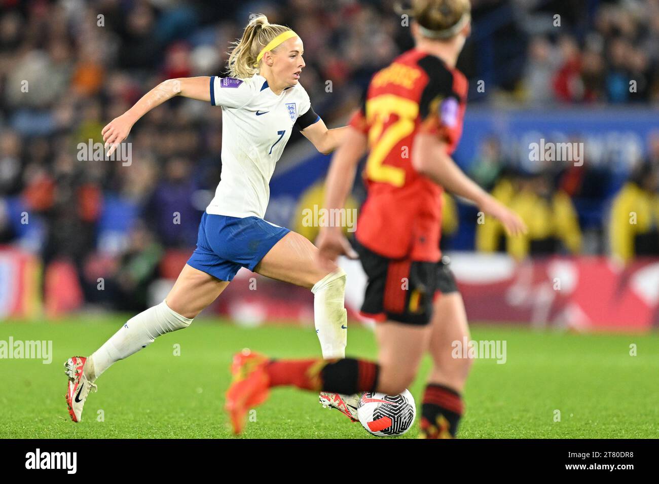 Chloe Kelly (7) of England pictured during a football match between the ...