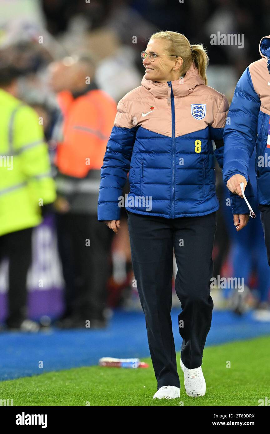 head coach Sarina Wiegman of England pictured during a football match ...