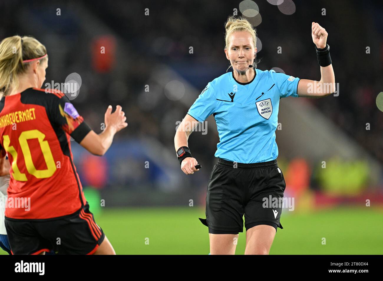 referee Lina Lehtovaara of Finland pictured during a football match ...