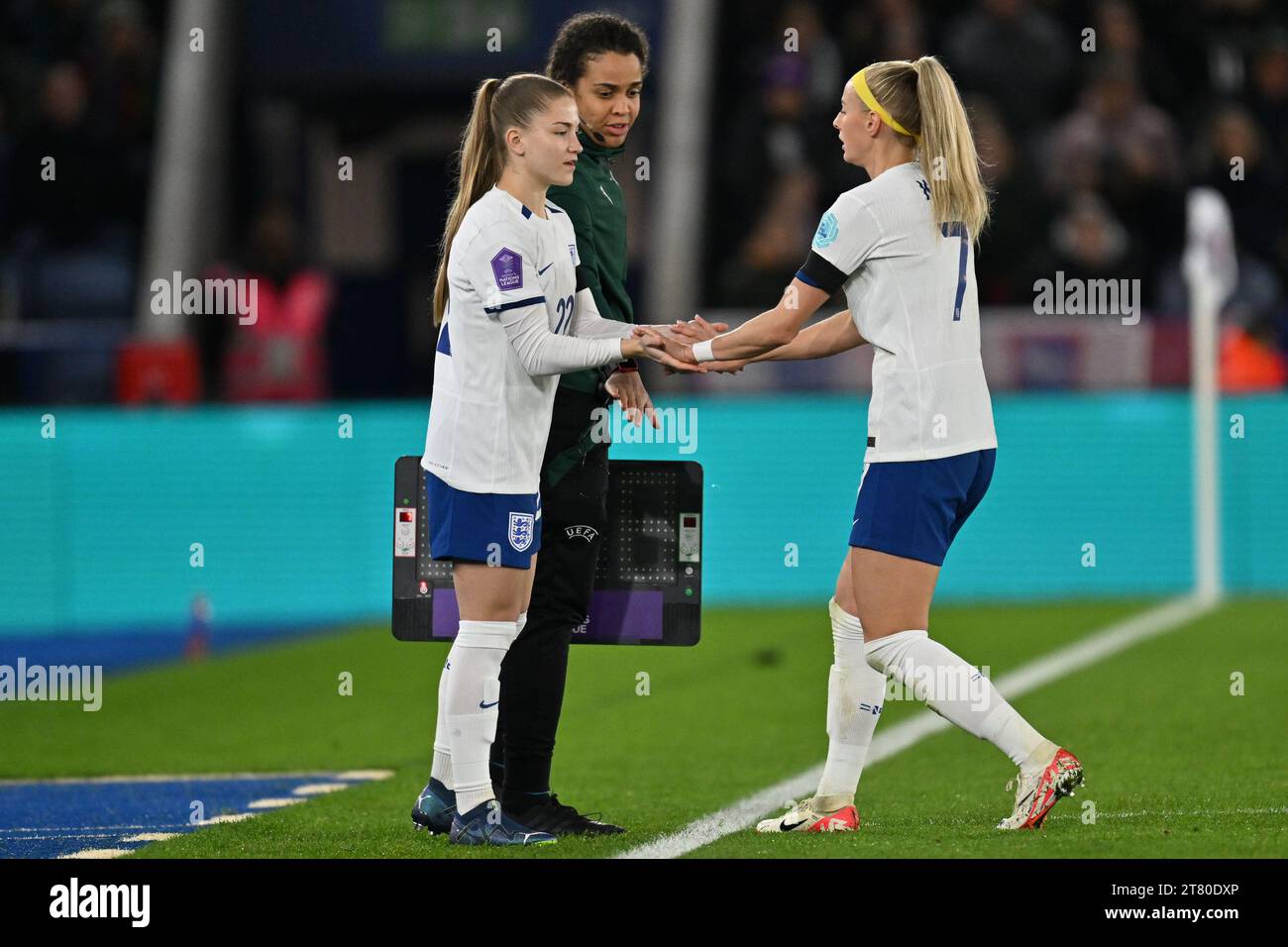 Jess Park (22) of England replacing Chloe Kelly (7) of England while ...