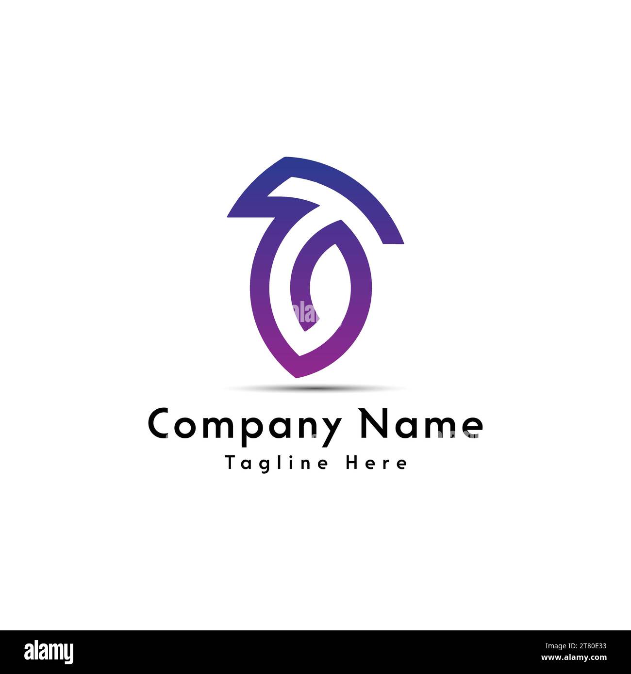 TV letter leaf shape logo design Stock Vector Image & Art - Alamy