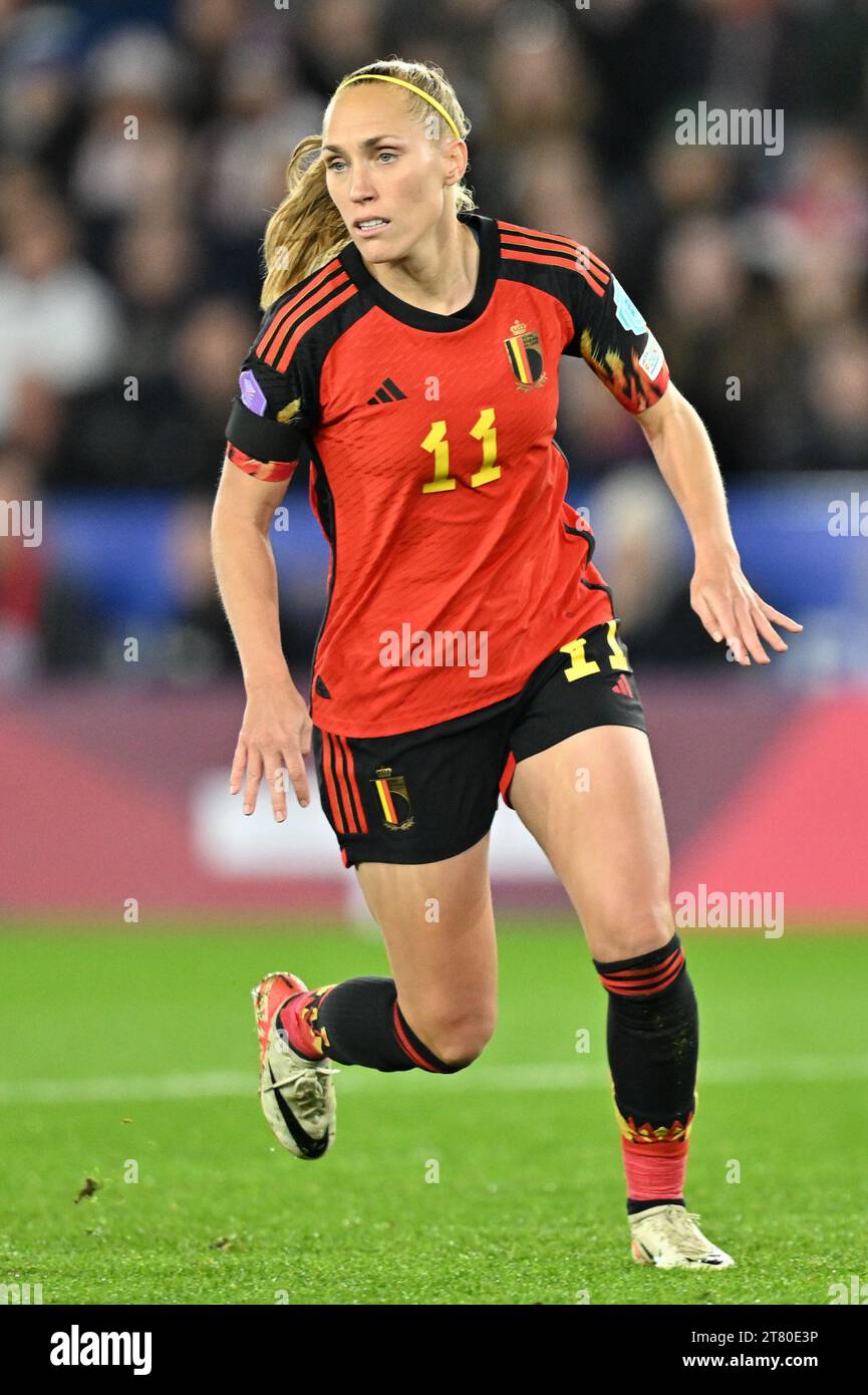Janice Cayman (11) of Belgium pictured during a football match between ...