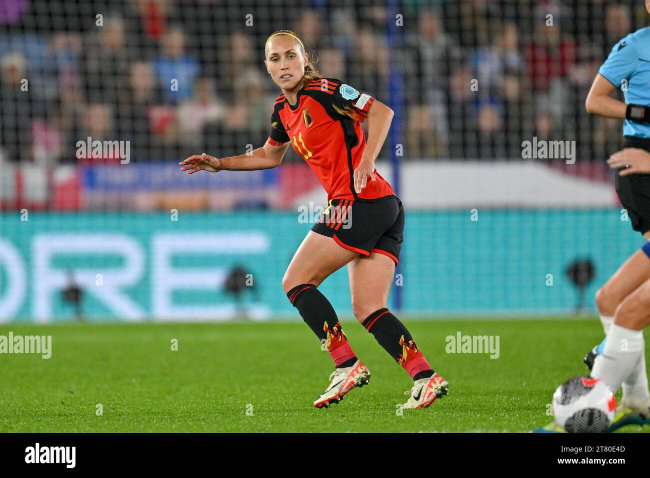 Janice Cayman (11) of Belgium pictured during a football match between ...
