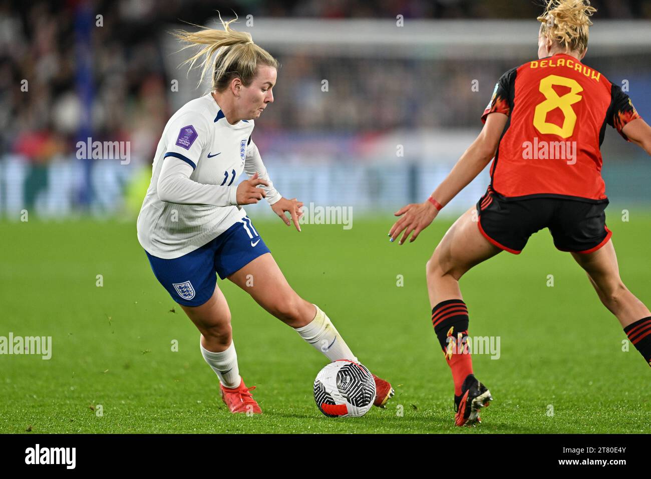 Leicester, UK. 27th Oct, 2023. Lauren Hemp (11) of England pictured ...