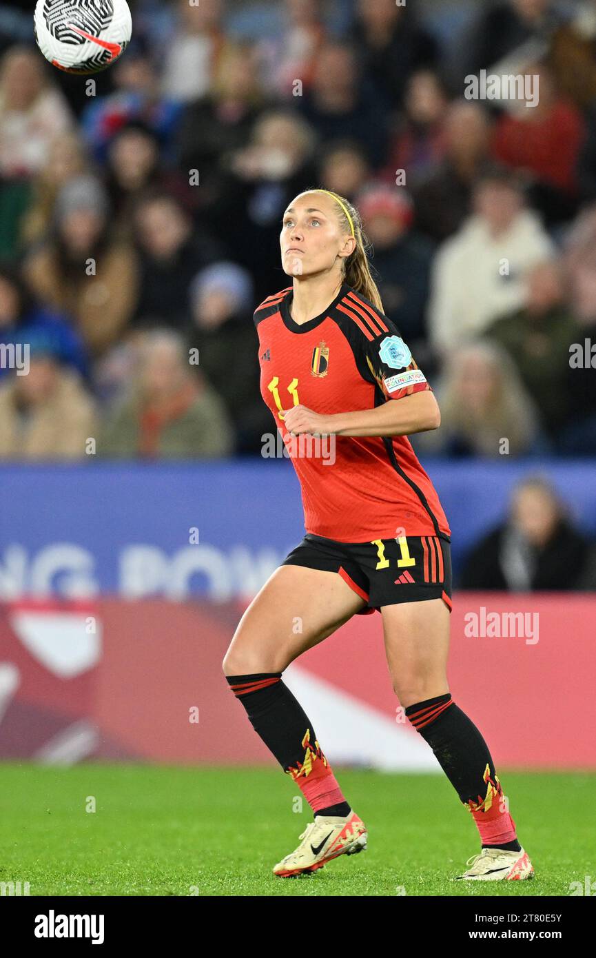 Janice Cayman (11) of Belgium pictured during a football match between ...