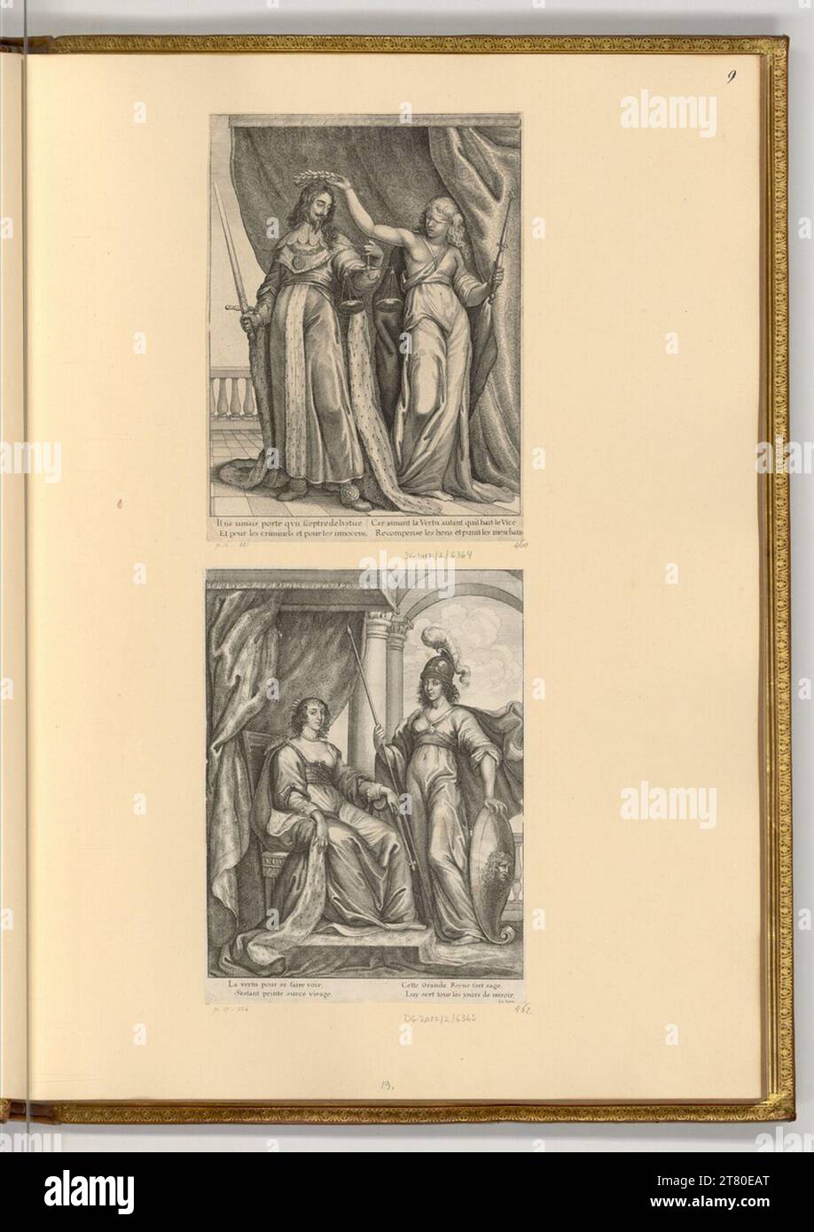 Wenzel Hollar (Engraver) Portrait Charles I. With personification ...