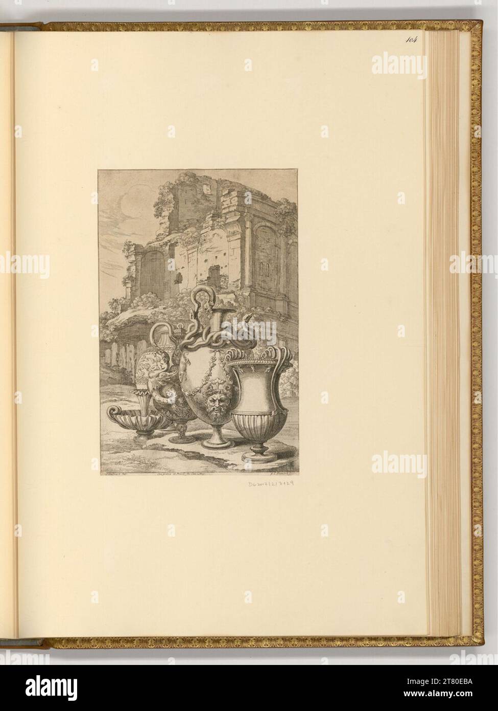 Georg Christoph Eimmart (The Younger) Ancient objects. etching Mitte 17.-Mitte 18. Century Stock ...