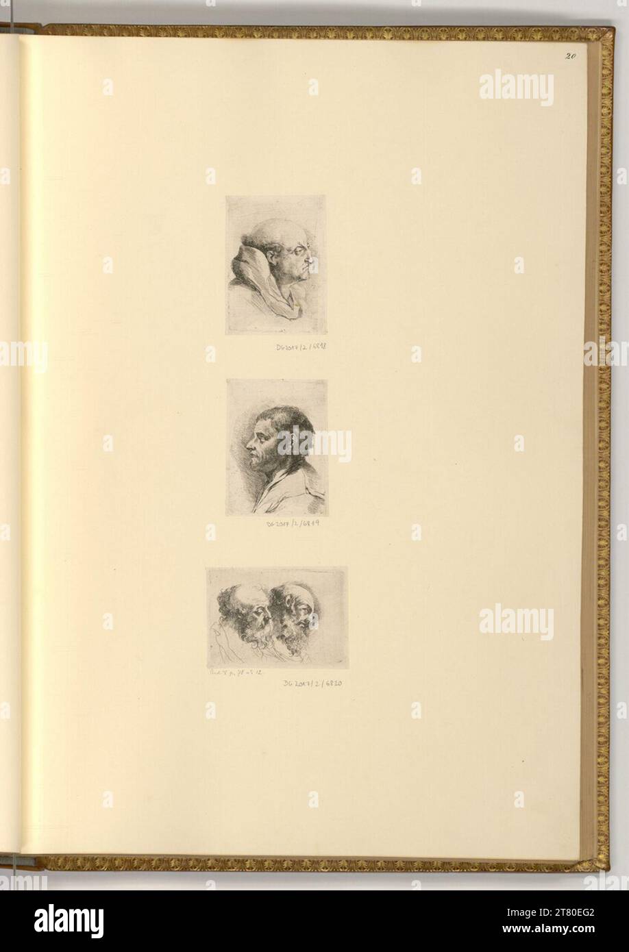 Johann Heinrich Schönfeld (Engraver) Various tests of 'whim. etching ...