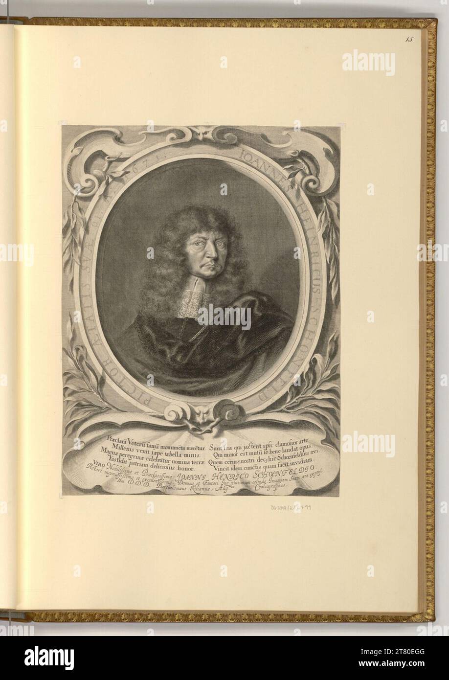 Bartholomäus Kilian (Engraver) Portrait Johann Heinrich Schönfeld ... Bartholomäus Kilian (Engraver) Portrait Johann Heinrich Schönfeld ...