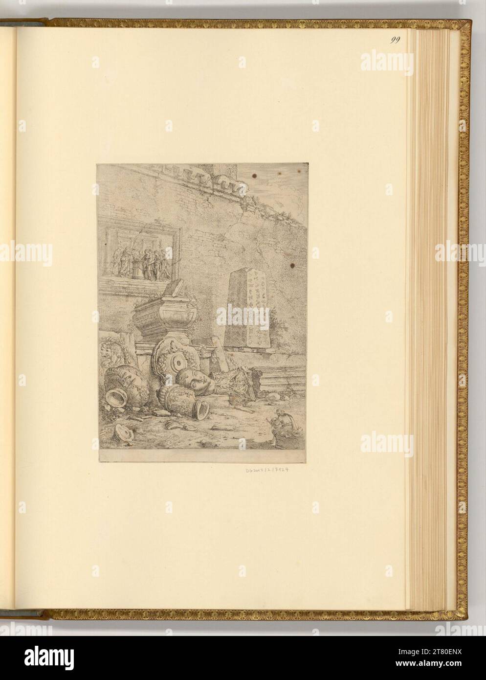 Georg Christoph Eimmart (The Younger) Ancient ruins. etching 1653-1705 , 1653/1705 Stock Photo ...