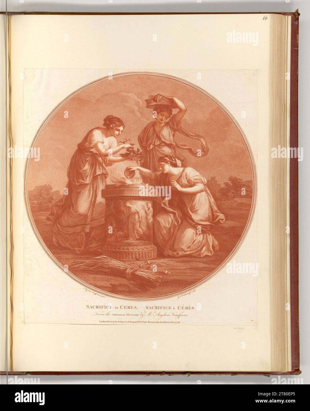 Maria Anna Angelika Catharina Kauffmann Sacrifice to Ceres. Etching ...