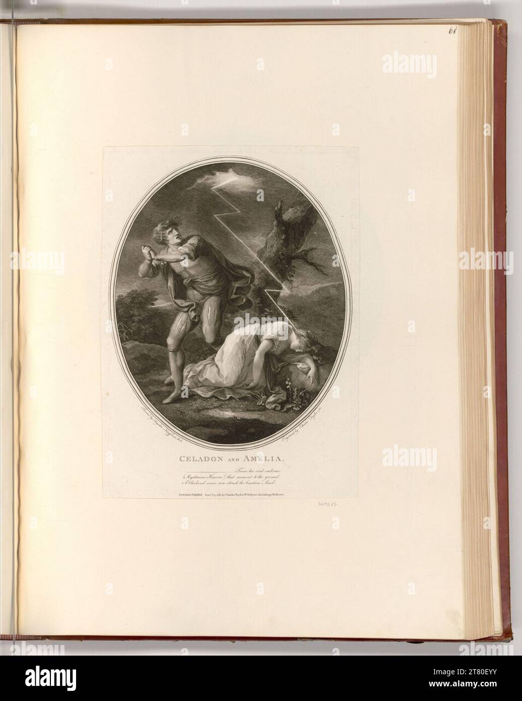 Maria Anna Angelika Catharina Kauffmann Celadon and Amelia. etching ...