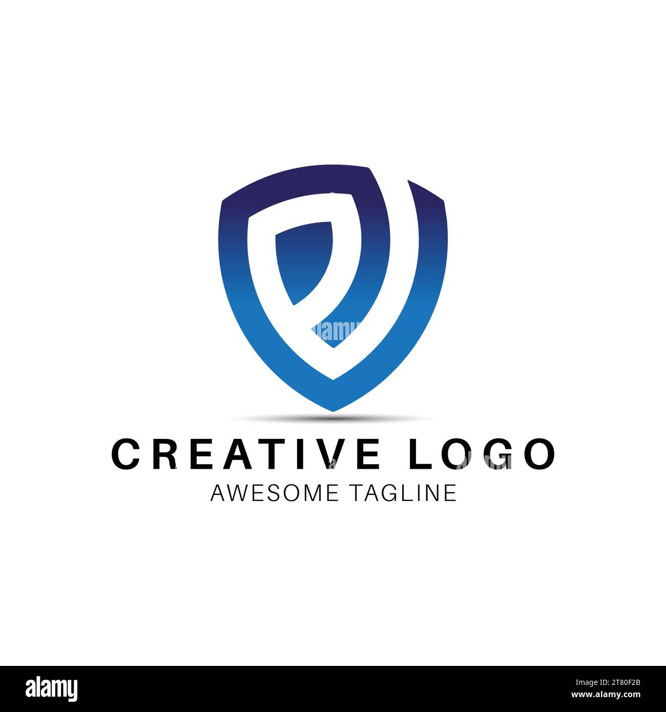 Shield shape logo hi-res stock photography and images - Alamy