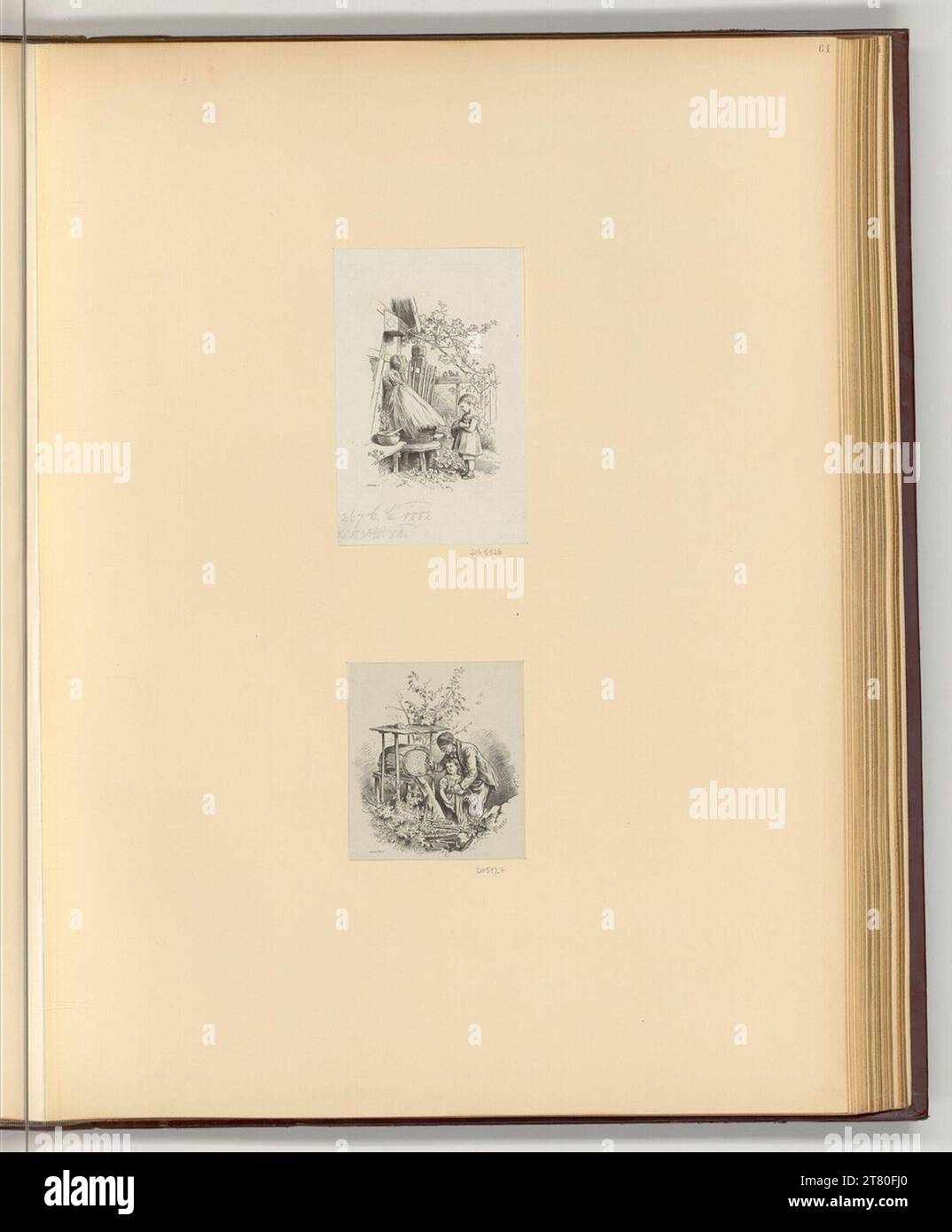 Oscar Pletsch Scenes with children. Wooden stitch 1850-1900 , 1850/1900 ...