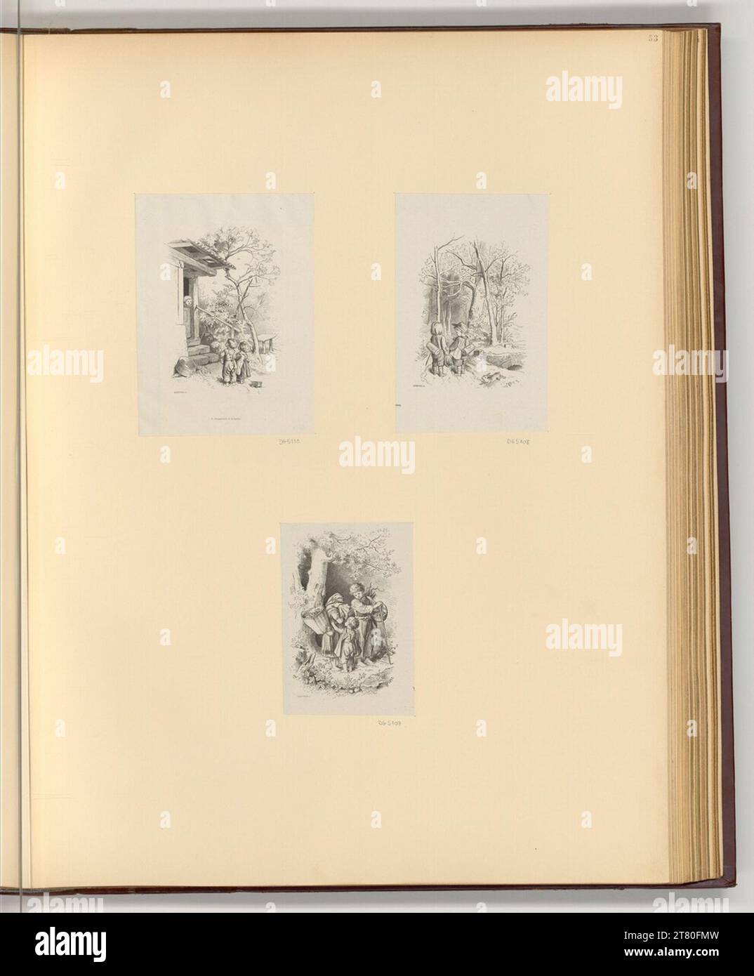 Oscar Pletsch Scenes with children. Wooden stitch 1850-1900 , 1850/1900 ...